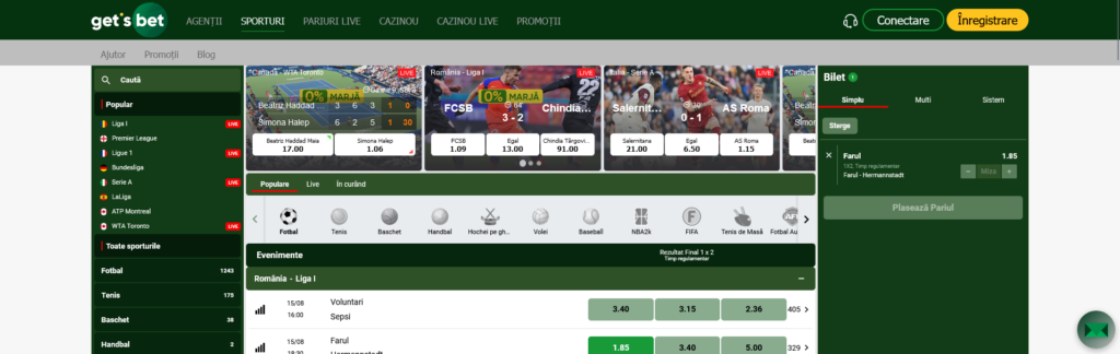 Get’sBet RO 600 RON bonus pentru clienti noi - Pariază